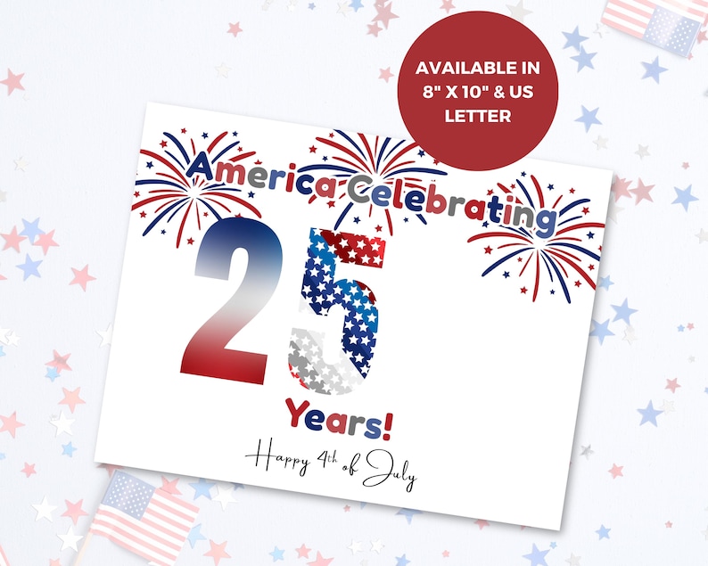 America 250th Birthday Handprint Craft Printable, 4th of July Handprint ...