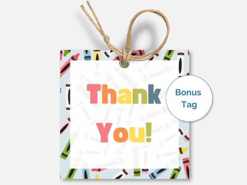 Colorful School Year Gift Tag, Back to School Gift Tag, First Day of ...