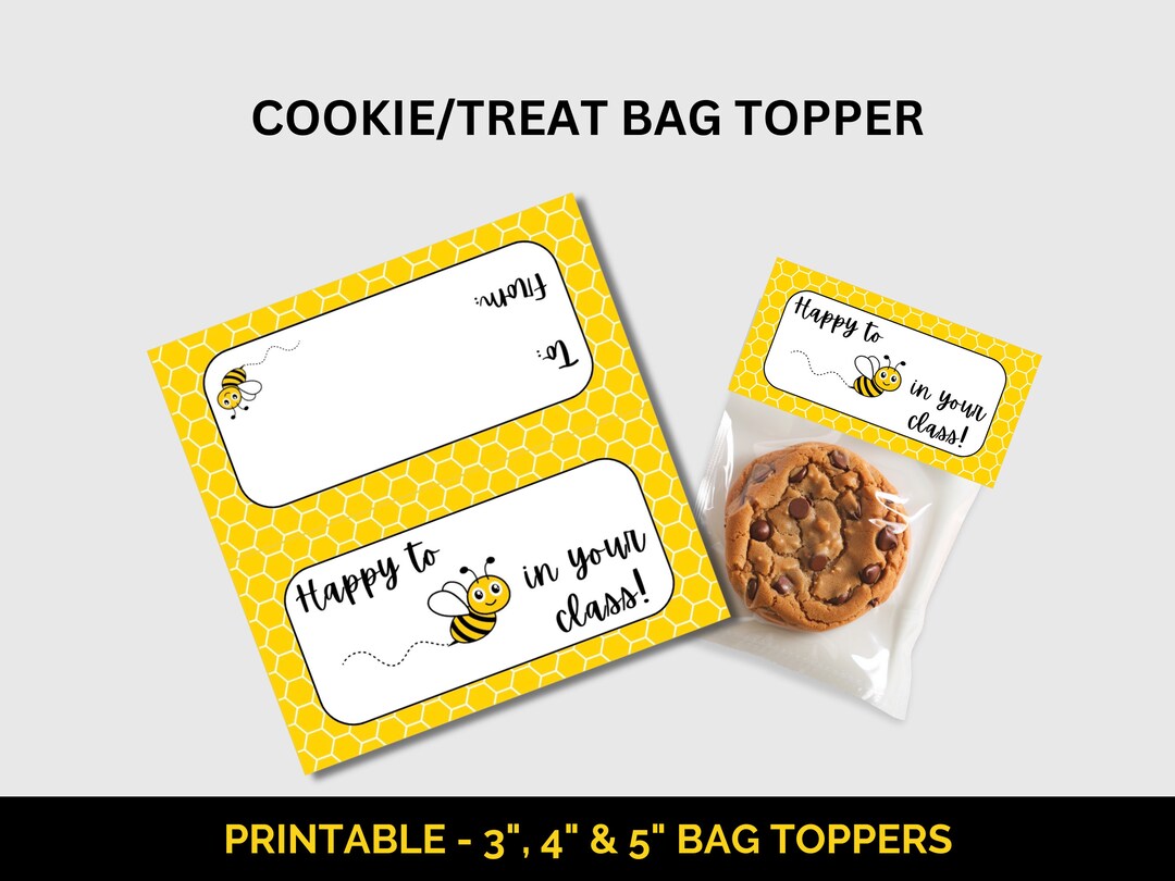 Honeycomb Happy to Bee in Your Class Cookie Treat Bag Topper, Welcome ...