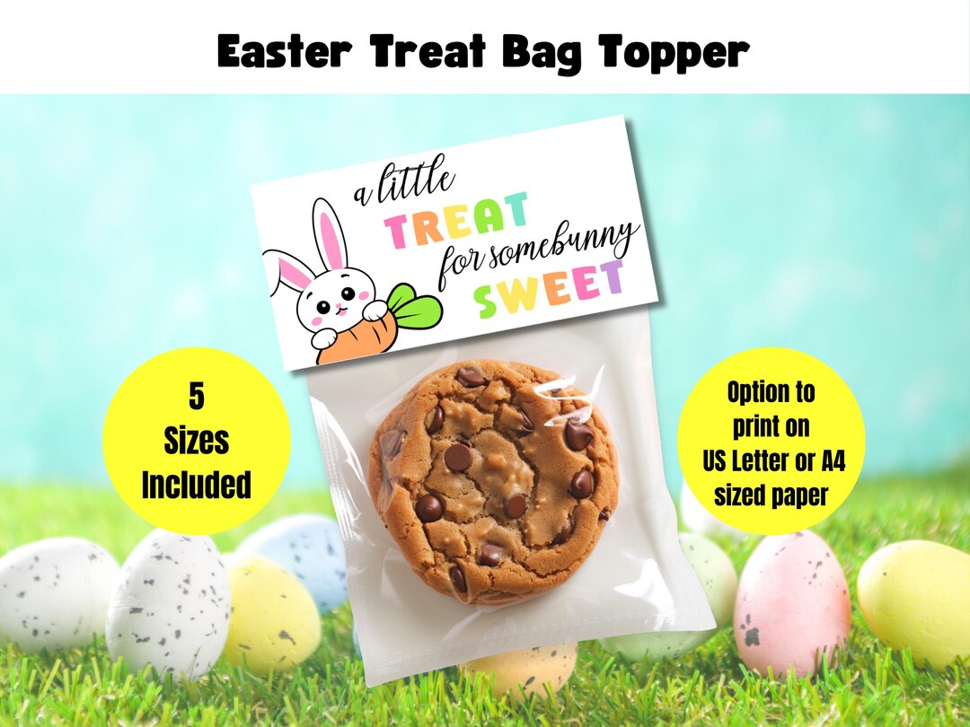 Easter Treat Bag Topper Printable, Some Bunny Sweet Treat Bag Tag ...