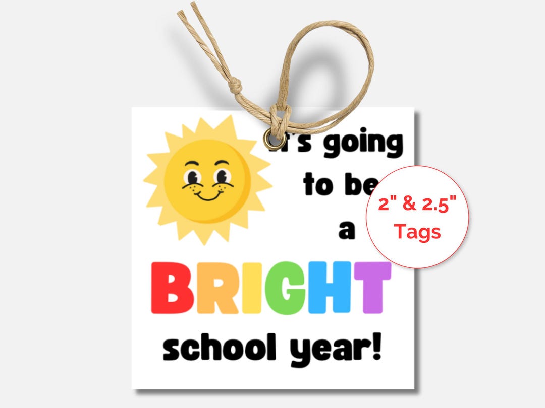 Its Going to Be A Bright School Year Gift Tag Topper Cookie Card ...