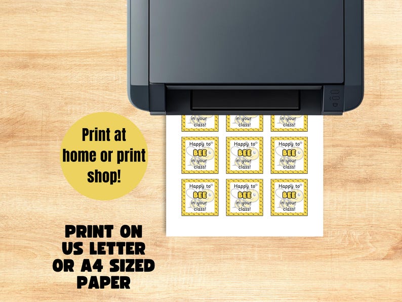 Happy to Bee in Your Class Gift Tag Printable, Teacher Appreciation ...