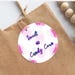 Pink Round Sweet as Candy Corn Cookie Gift Treat Bag Tag Topper Card ...