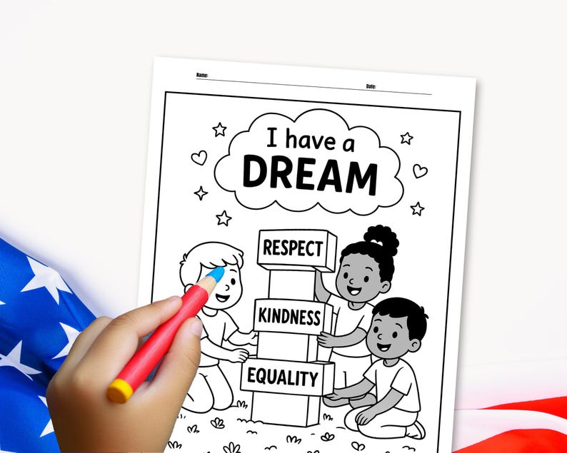 Marting Luther King Day Coloring Pages, Black History Month Coloring ...