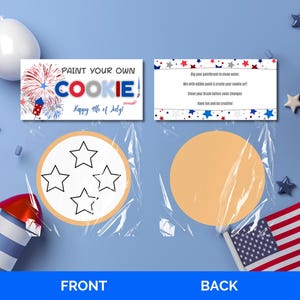 4th of July Paint Your Own Cookie Topper, Patriotic Cookie Decorating ...
