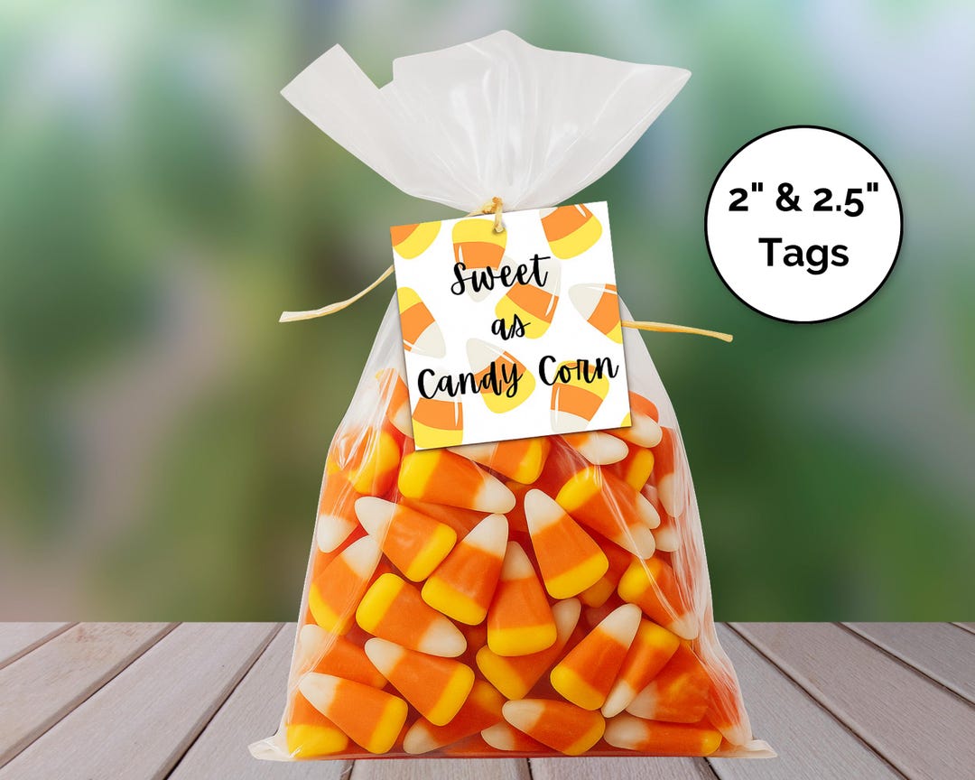 Sweet as Candy Corn Printable Gift Tag, Halloween Candy Corn Treat Bag ...