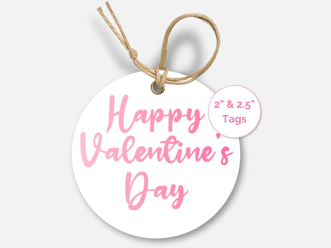 Happy Valentines Day Treat Bag Tag, Valentines Day Printable Tag ...