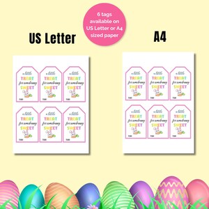 Easter Gift Tag, Some Bunny Sweet Gift Tag, Easter Treat Tags for ...