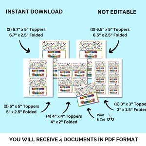100th Day of School Treat Bag Topper, Happy 100th Day of School, One ...