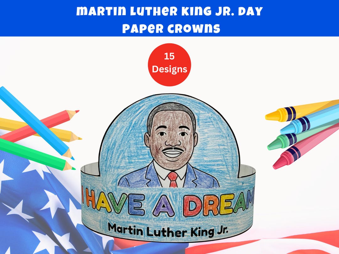 Martin Luther King Jr Paper Crown, Black History Month Headband Craft ...
