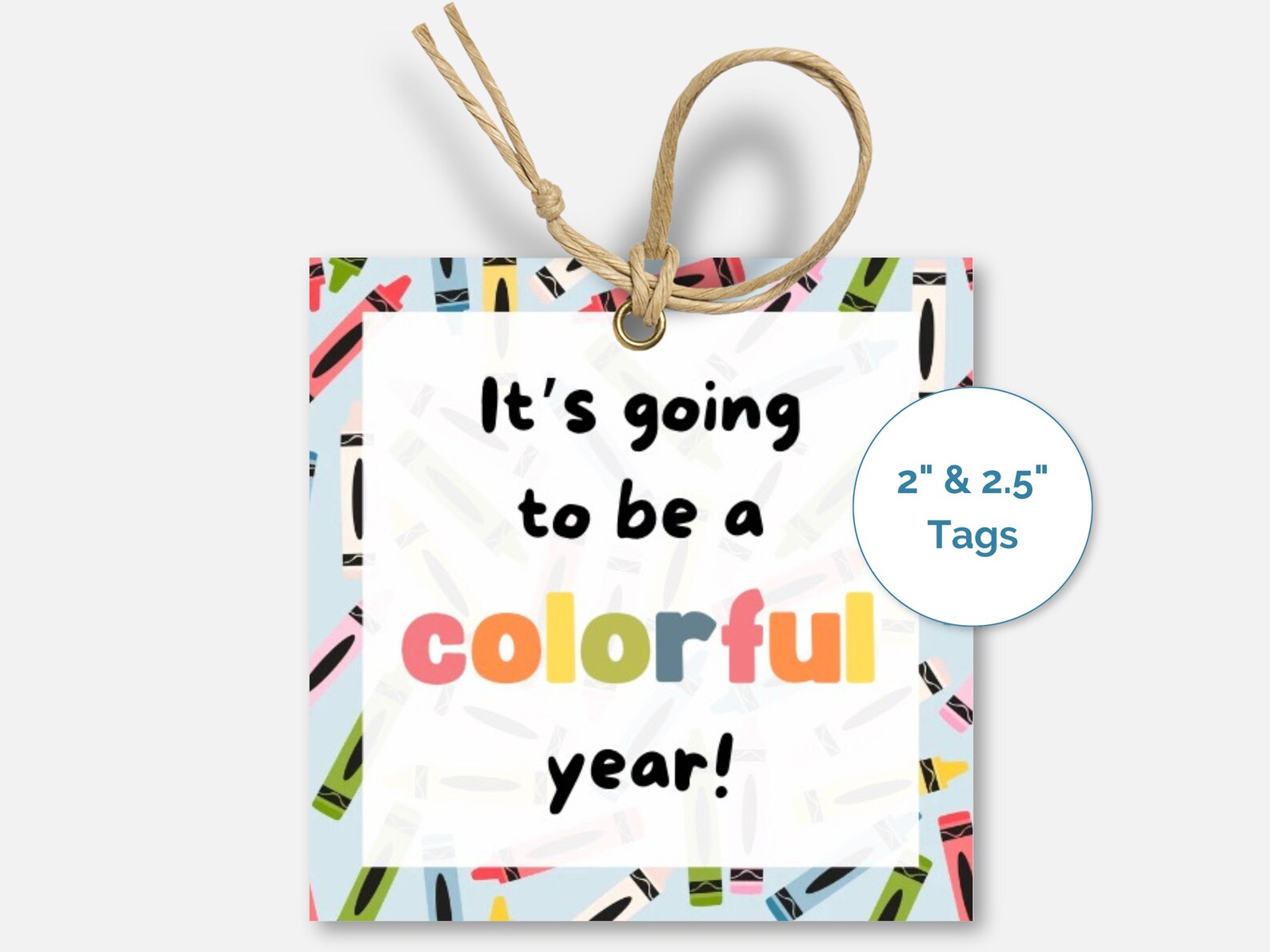 Colorful School Year Gift Tag, Back to School Gift Tag, First Day of ...