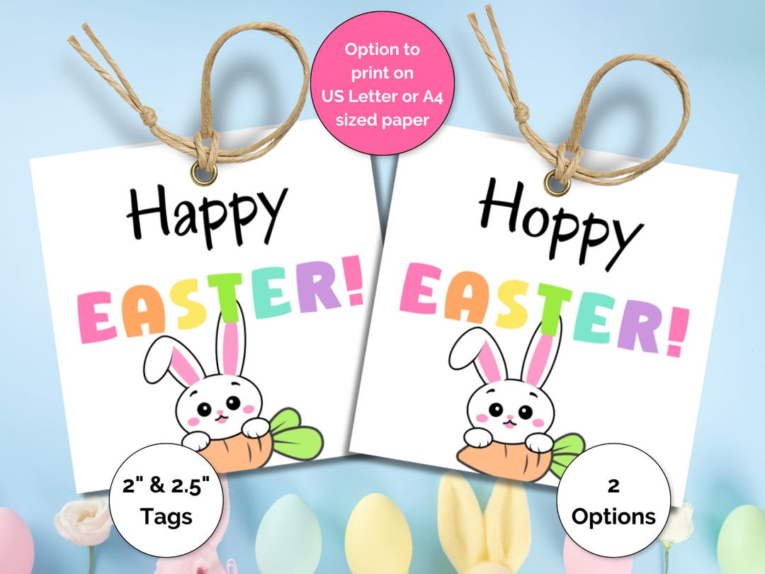 Easter Gift Bag Tags, Easter Treat Tags for Classroom, Easter Goodie ...