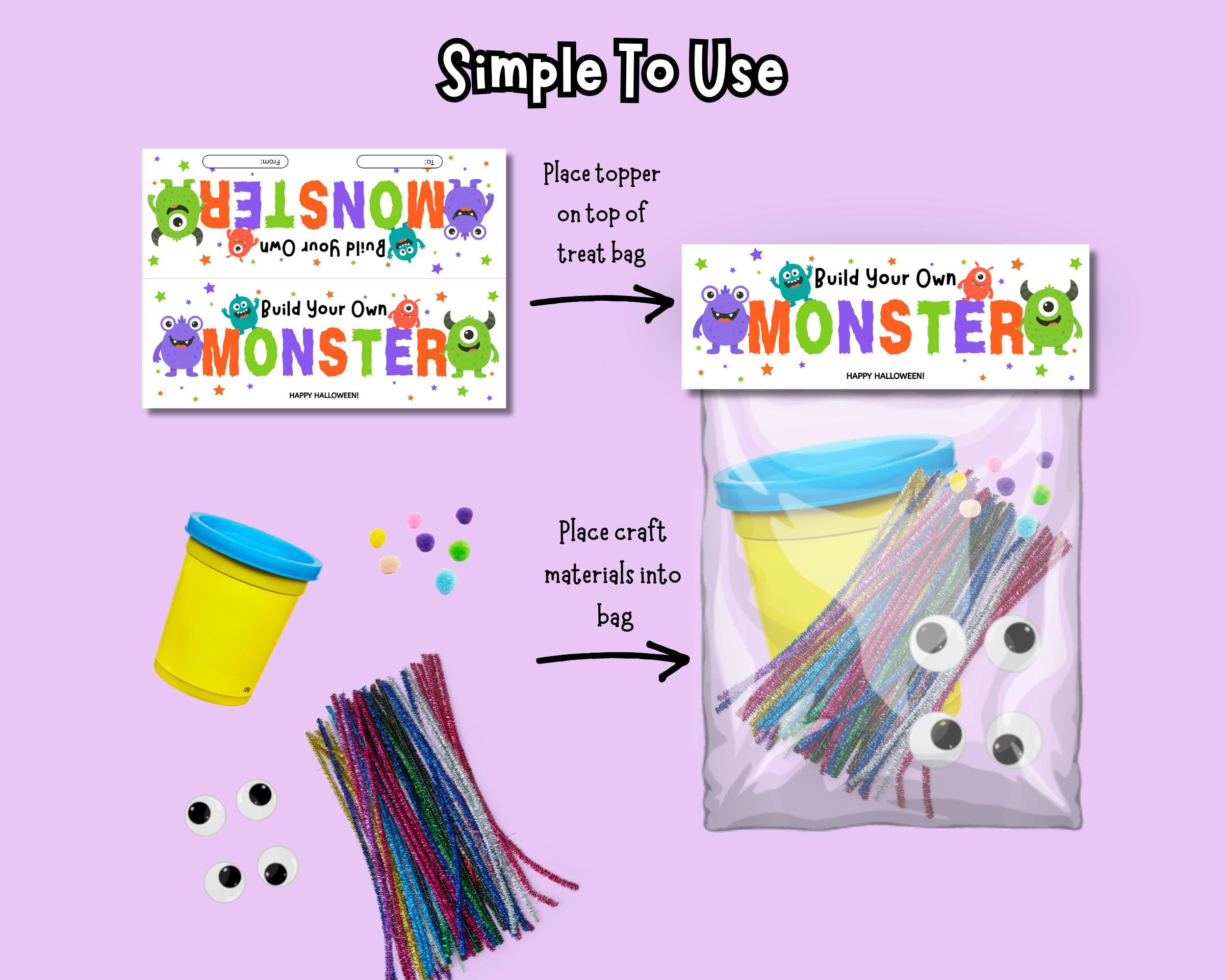 Make Your Own Monster Bag Topper Printable, Build A Monster Kit ...