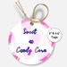 Pink Round Sweet as Candy Corn Cookie Gift Treat Bag Tag Topper Card ...