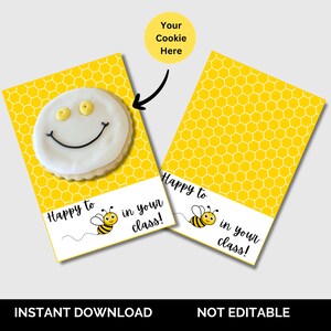 Honeycomb Happy to Bee in Your Class Cookie Card Tag Topper, Welcome ...