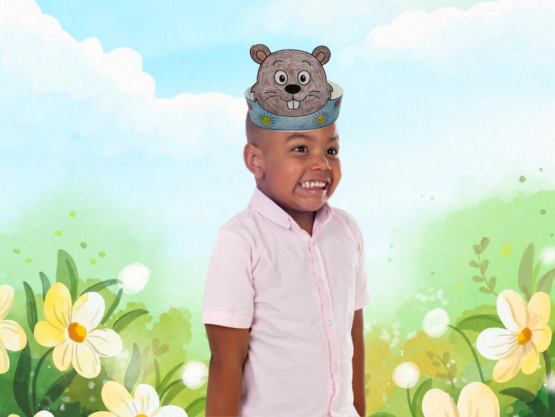 Groundhog Day Paper Crowns, Groundhog Day Craft, Kindergarten Hat ...