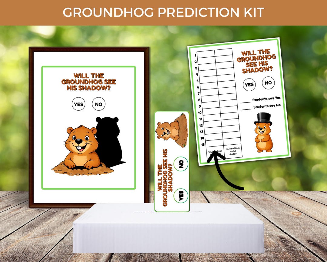 Groundhog Day Prediction Kit, Will the Groundhog See His Shadow ...