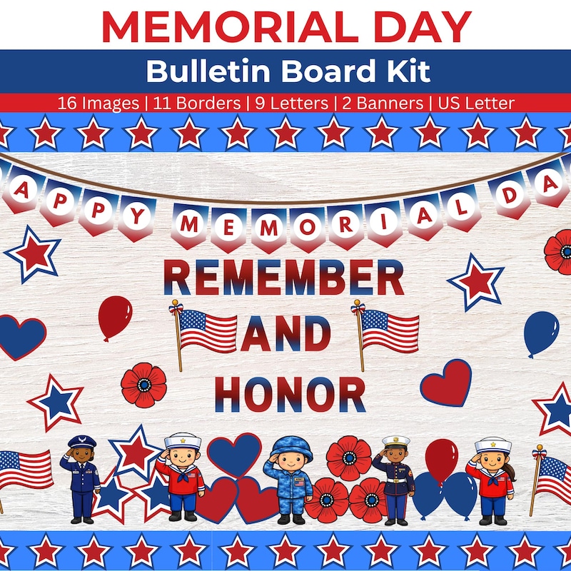 Memorial Day Bulletin Board - Etsy