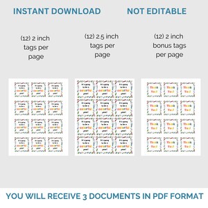 Colorful School Year Gift Tag, Back to School Gift Tag, First Day of ...