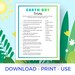 Earth Day Trivia Game Printable, Earth Day Quiz for Kid, Educational ...