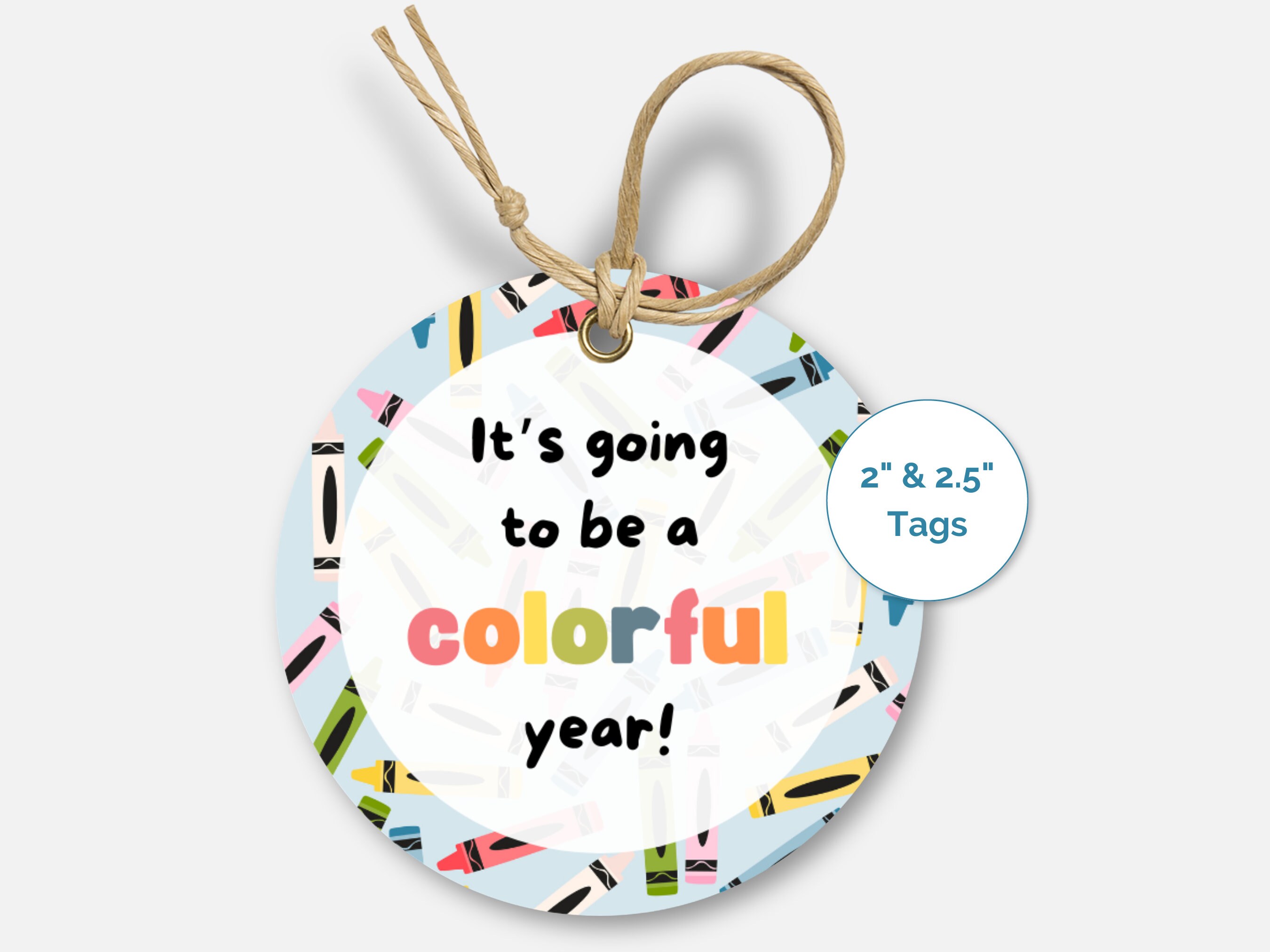 Colorful School Year Gift Tag, Back to School Gift Tag, First Day of ...