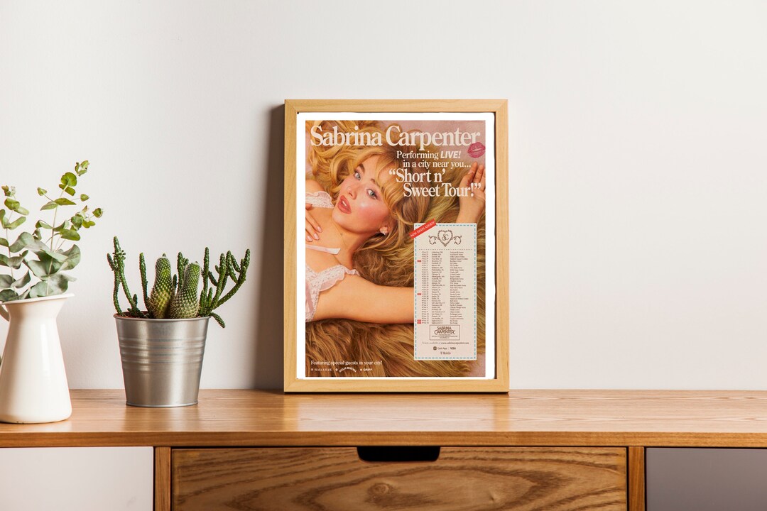Sabrina Carpenter Poster Short N' Sweet Poster Tour Poster Merch Eras ...