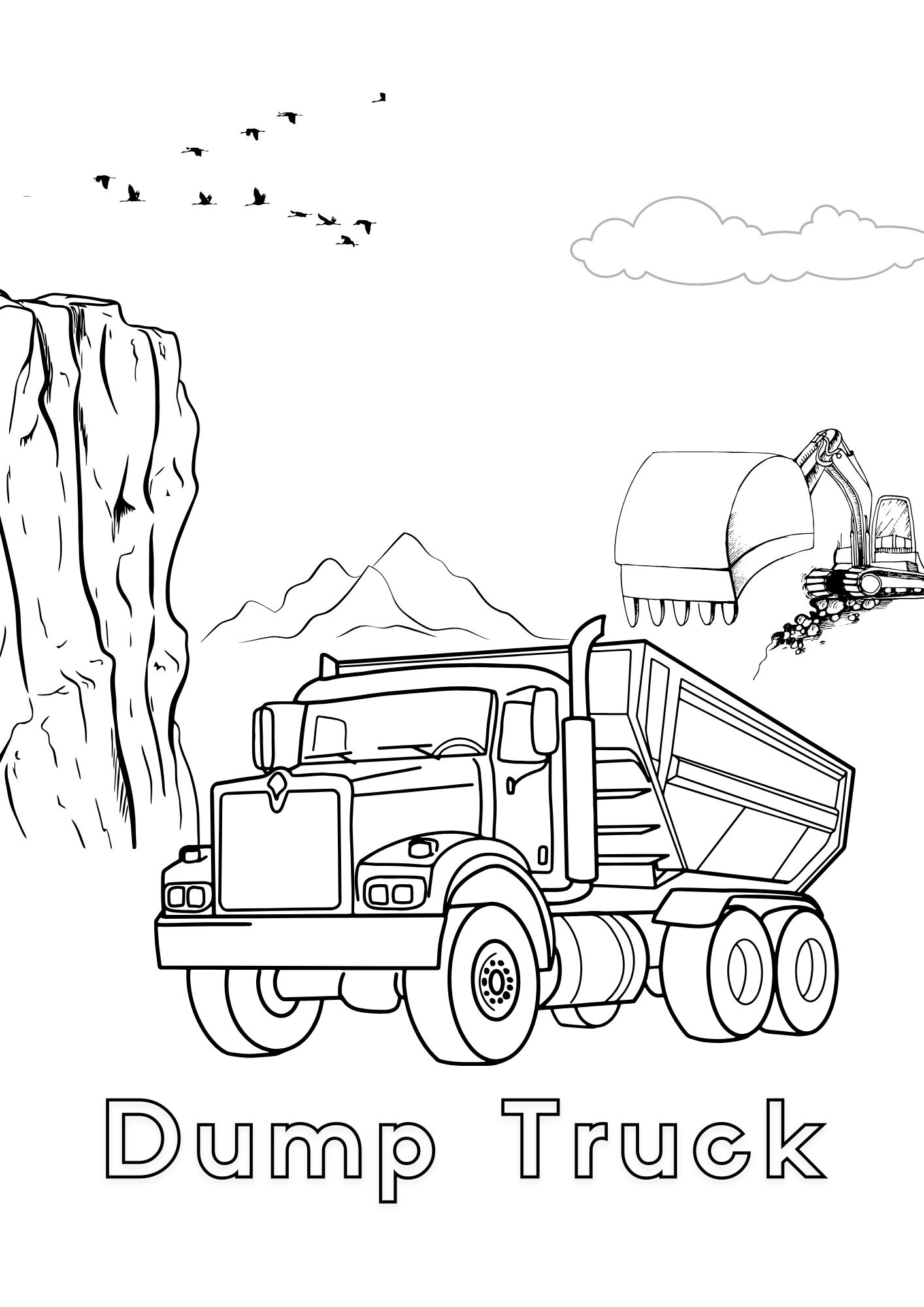 Heavy Equipment Coloring Pages Sketch Coloring Page