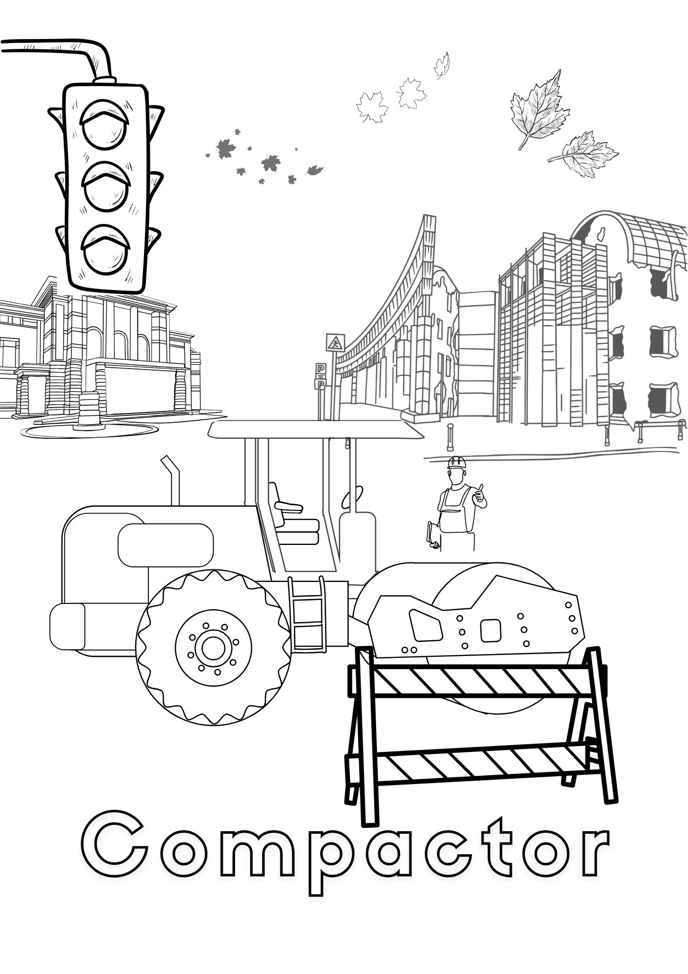 10 Printable Heavy Equipment Coloring Pages for Kids - Etsy
