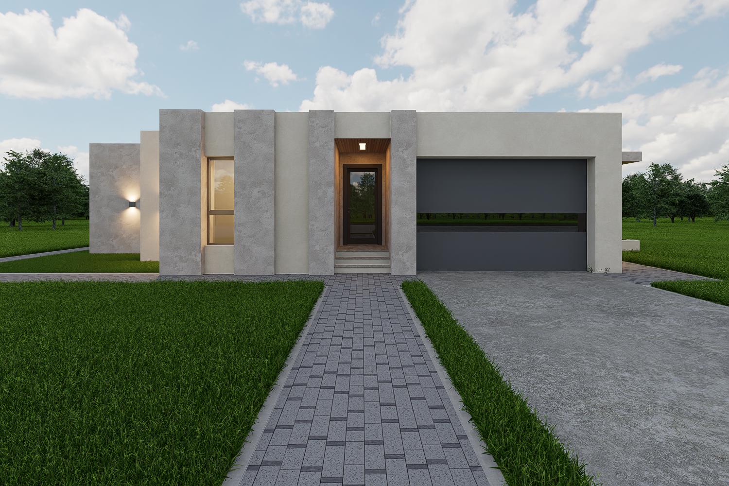 3 Bedroom Modern Minimalist House Plan – Single-story Villa – DWG, PDF ...