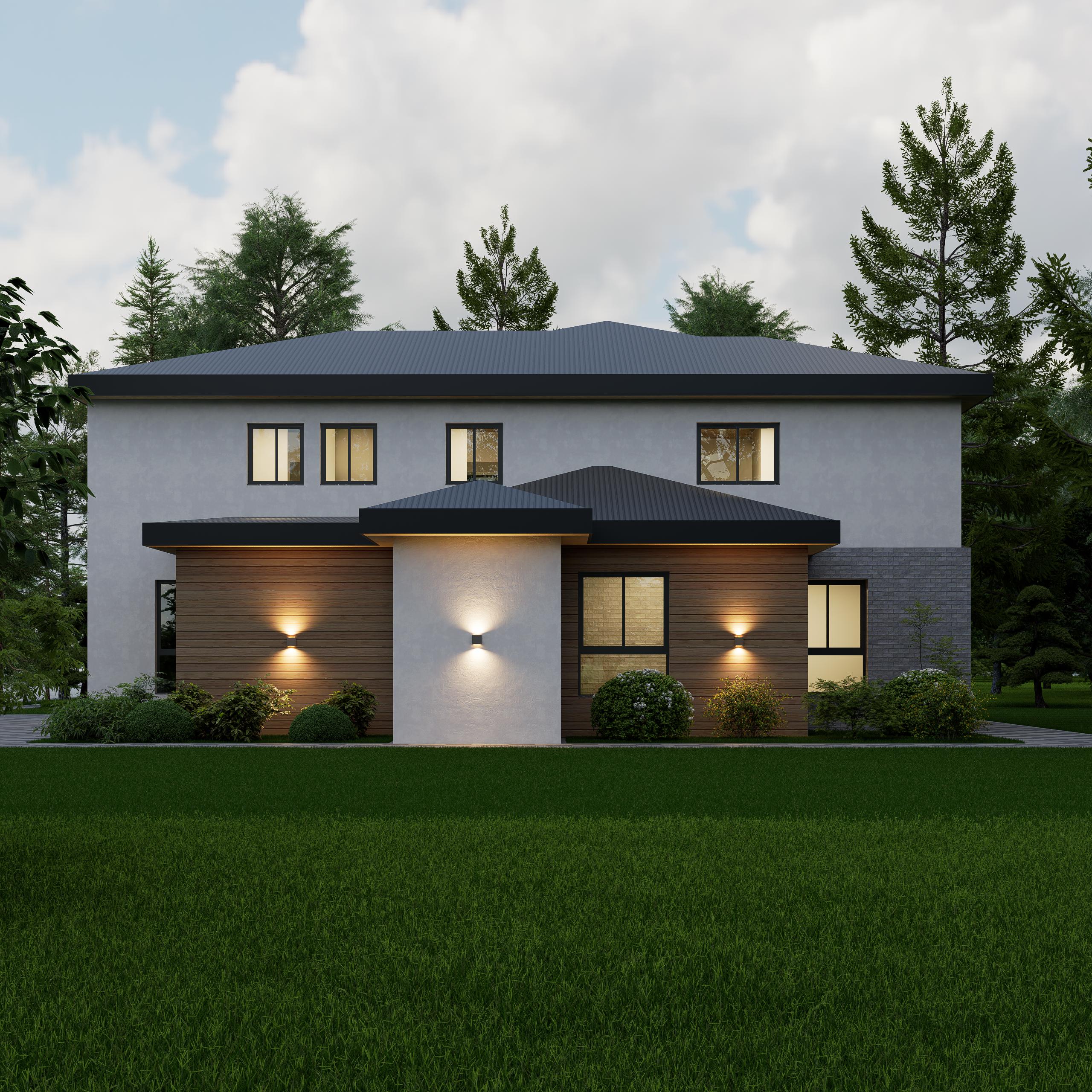Modern 5-bedroom Villa House Plan – Two-story Design (PDF, DWG & 3D ...