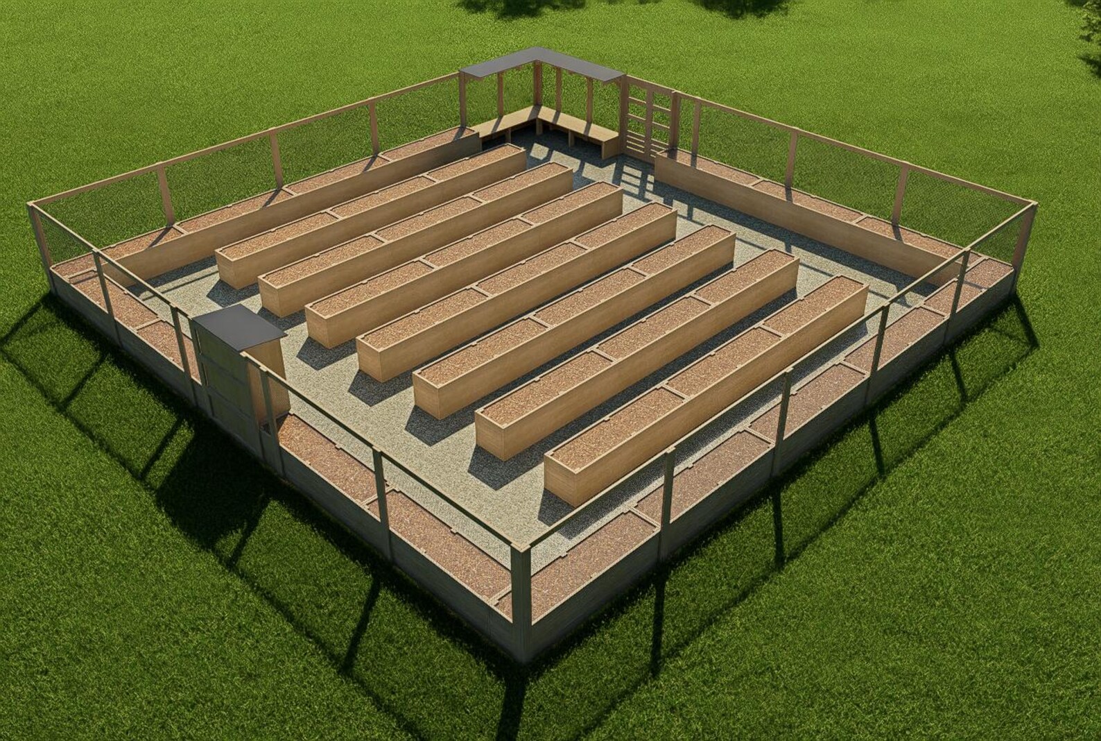 40x 40 DIY Raised Garden Bed Plans: Modular System With Storage ...