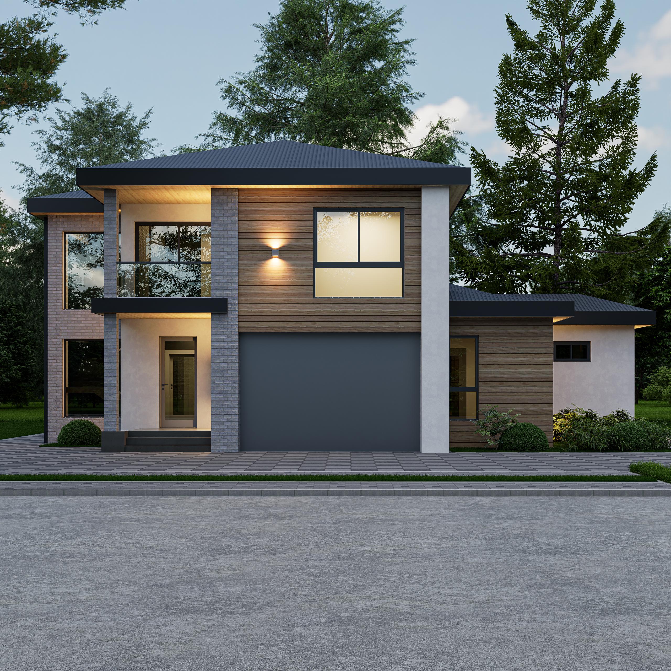 Modern Two-story Villa House Plan | 5 Bedrooms, 4 Bathrooms | With CAD ...