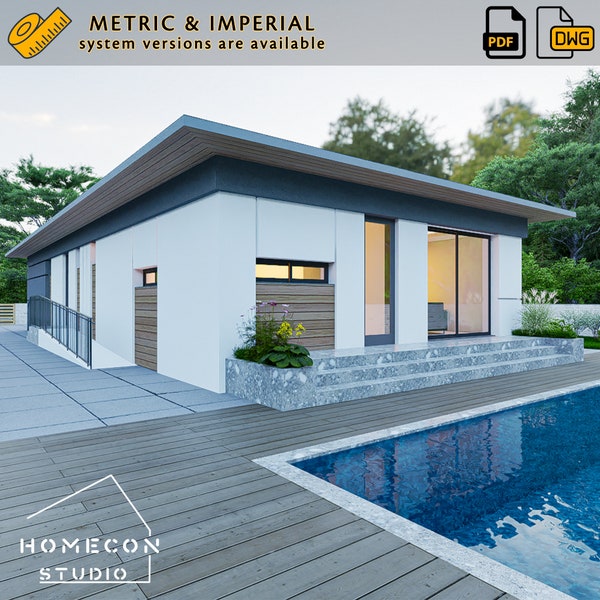 Modern House Plans - Etsy