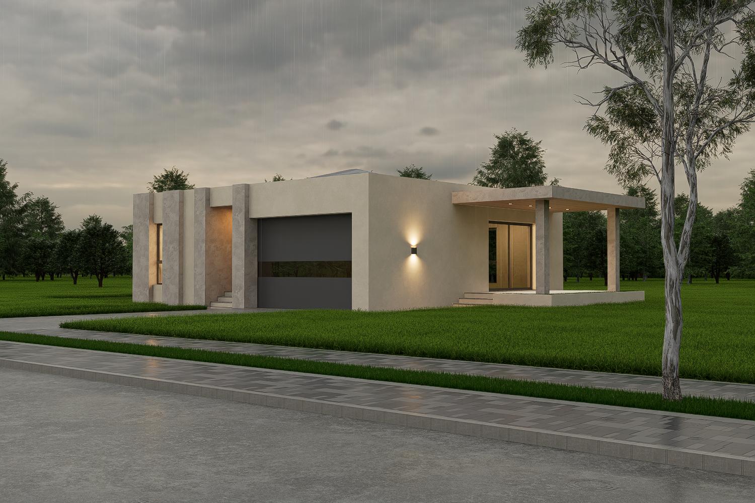3 Bedroom Modern Minimalist House Plan – Single-story Villa – DWG, PDF ...
