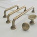 Vintage Italian Cabinet Hardware Set: Antique Brass Knobs and Drawer ...