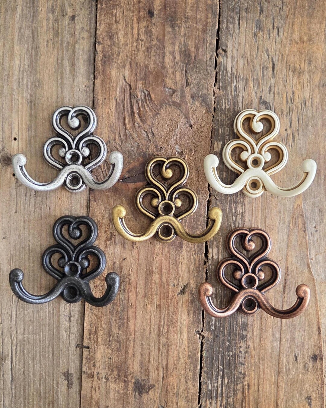 Vintage French Style Wall Hook: Ornate Double Coat Hook, Made in Italy ...
