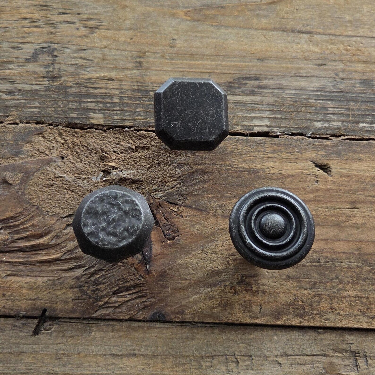 Rustic Black Iron Cabinet Knobs: Vintage Italian Farmhouse Hardware - Etsy