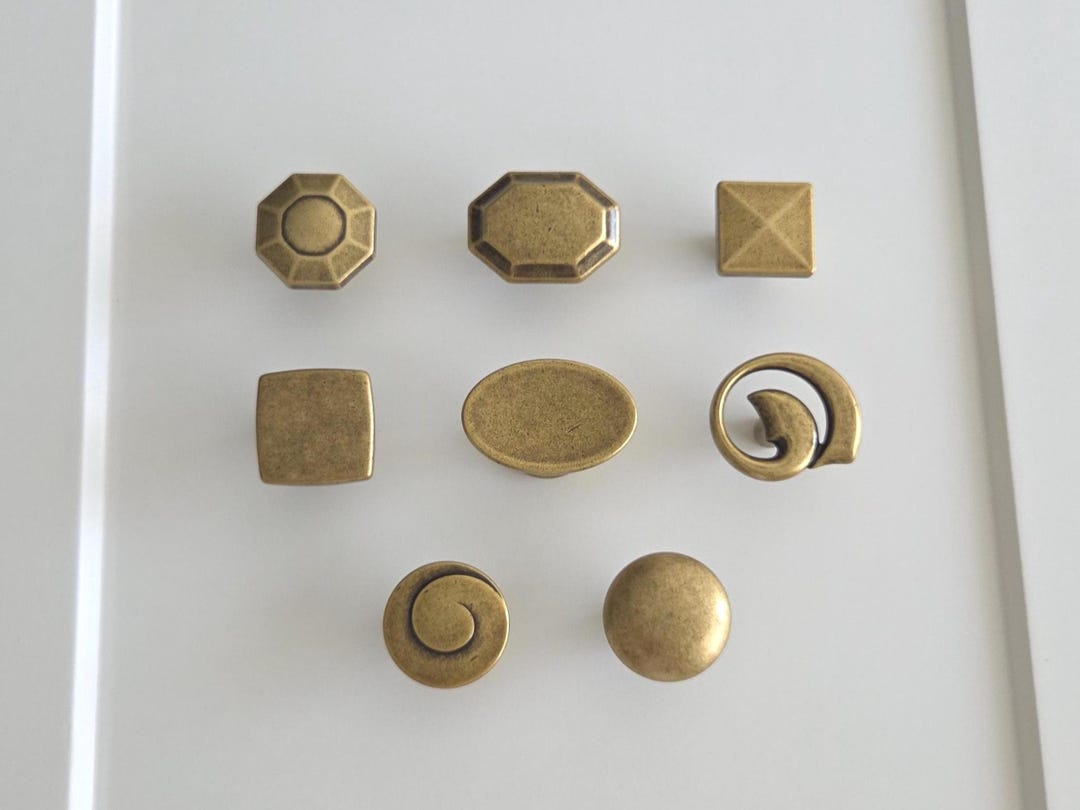 Vintage Italian Brass Cabinet Knobs: Unique Furniture Hardware - Etsy
