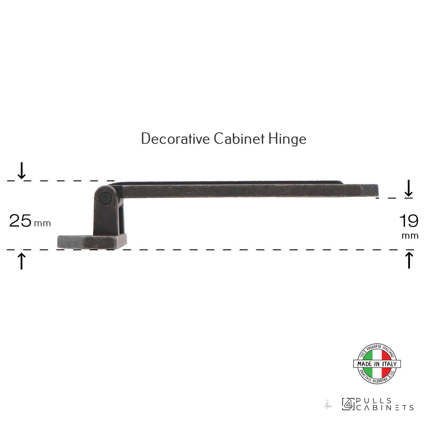 Rustic Black Iron Decorative T-hinge | Italian Farmhouse Cabinet Door ...