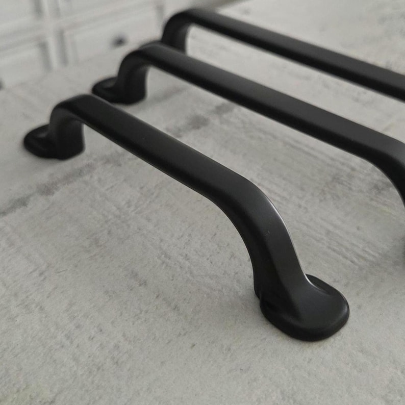 Retro Italian Drawer Pulls | Matte Black Cabinet Pulls and Knobs ...