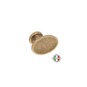 Vintage Italian Cabinet Hardware Set: Antique Brass Knobs and Drawer ...