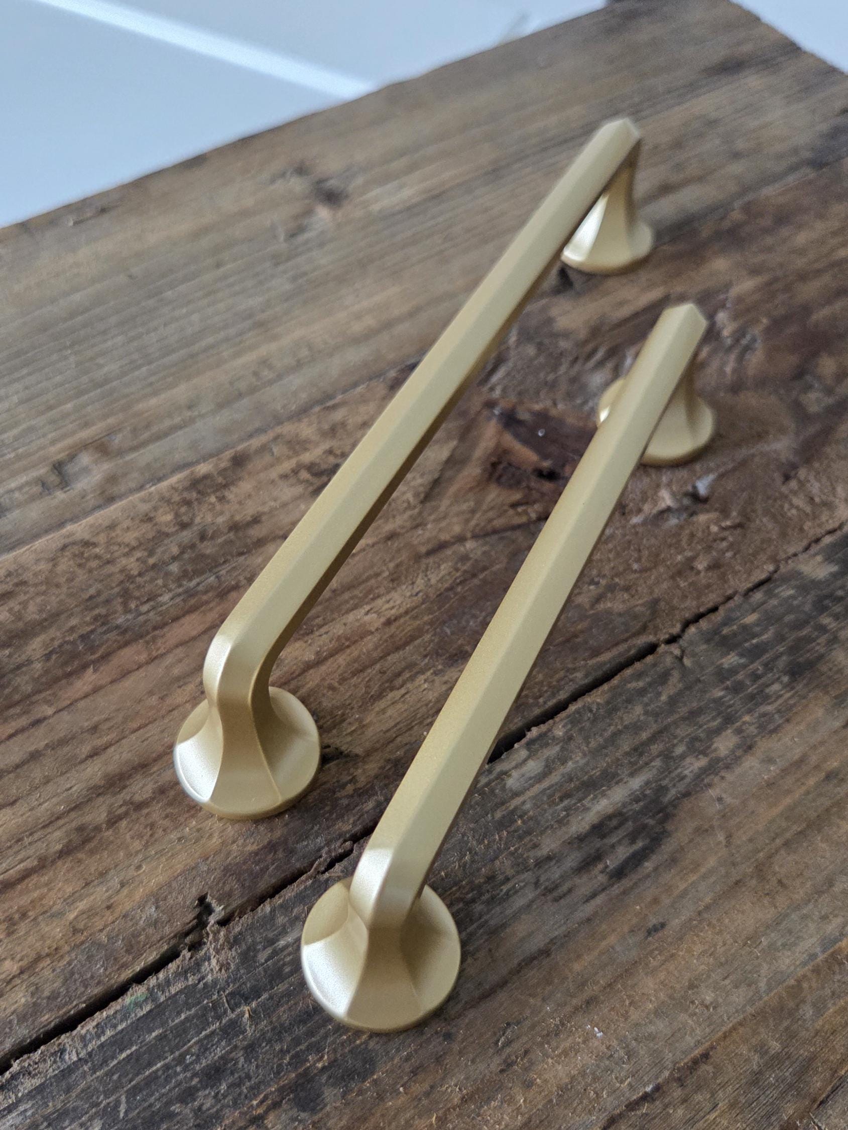 Satin Brass Cabinet Hardware: Italian Gold Drawer Pulls & Knobs - Etsy