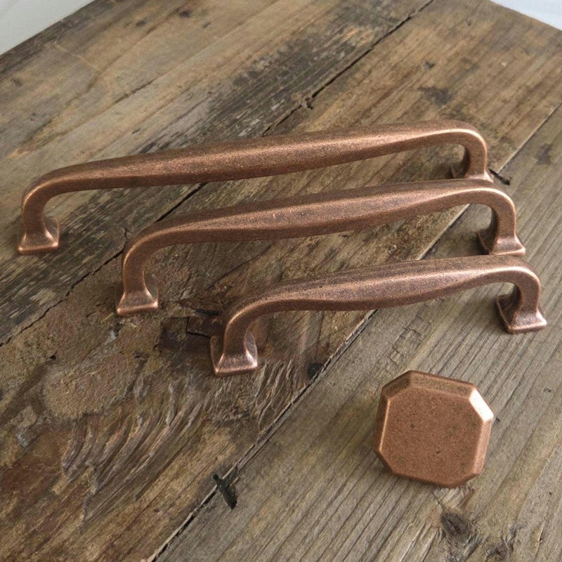Antique Copper Pulls Long - Etsy