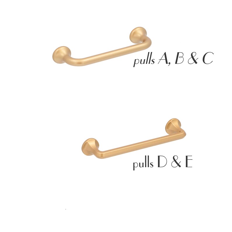 Satin Brass Cabinet Hardware: Italian Gold Drawer Pulls & Knobs - Etsy
