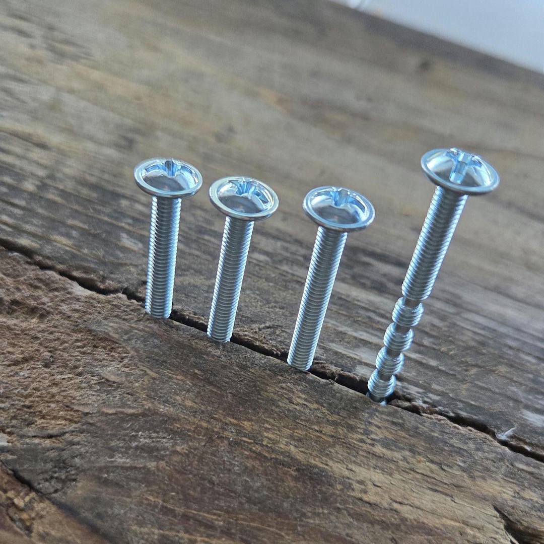 M4 Cabinet Hardware Screws: Large Head Zinc-plated Steel, Made in Italy ...