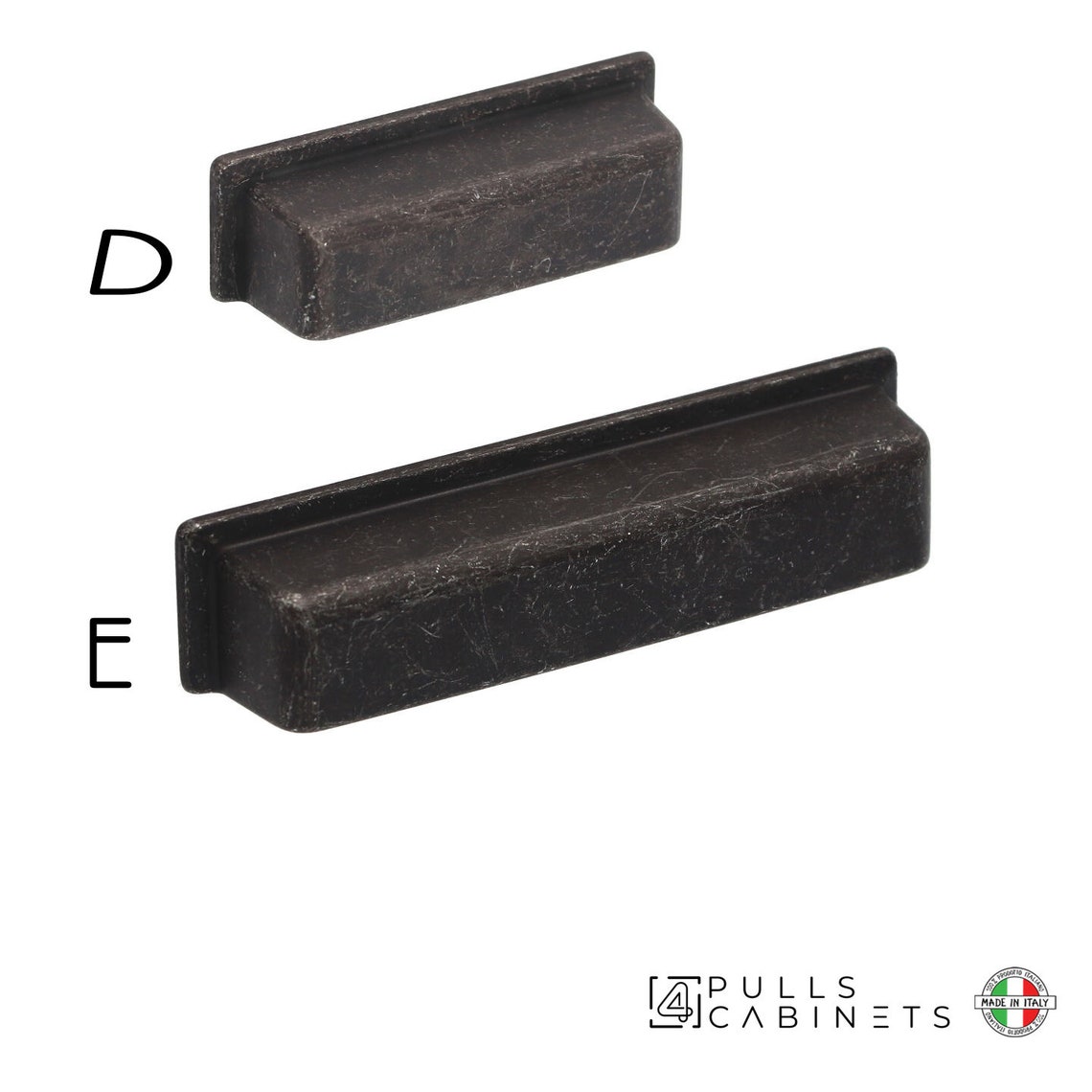 Rustic Black Iron Cabinet Pulls: Italian Vintage Farmhouse Hardware - Etsy
