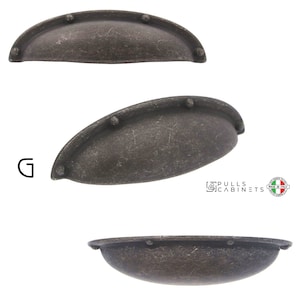 Rustic Black Iron Cabinet Pulls: Italian Vintage Farmhouse Hardware - Etsy