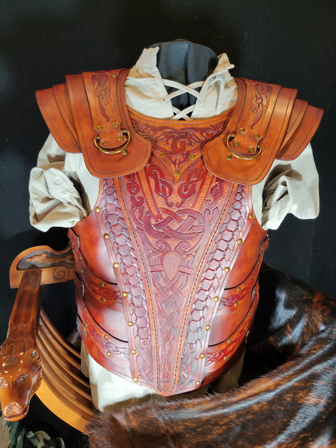 Leather Armor - Made to Order. Chest/back Cuirass and Shoulders. Full ...