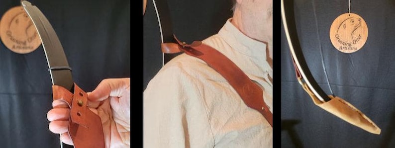 Handmade Leather Bow Sling or Staff Sling: Renaissance LARP, Recurve ...