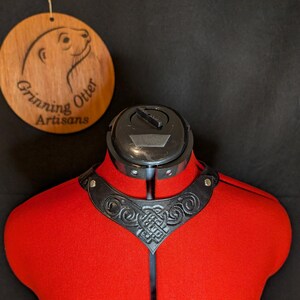 Leather Neck Torc, Torque. Choker, Neckband, Necklet. Handmade, Full ...